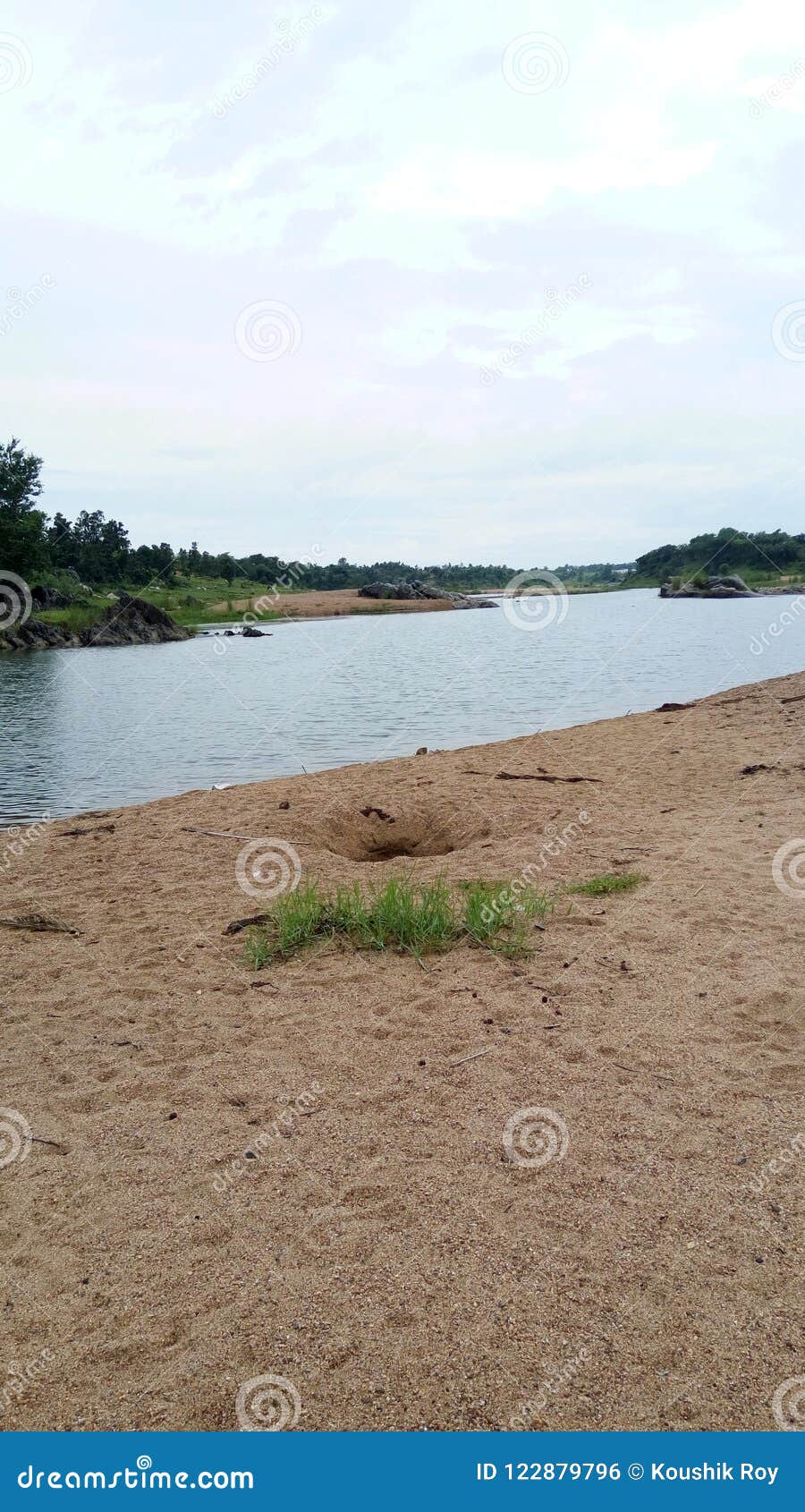 River bank stock photo. Image of small, sabujdip, bank - 122879796