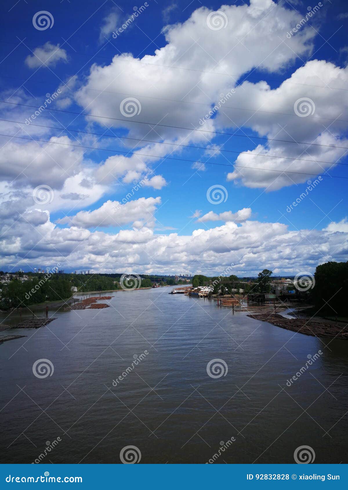 River Bank stock photo. Image of river, clear, blue, town - 92832828