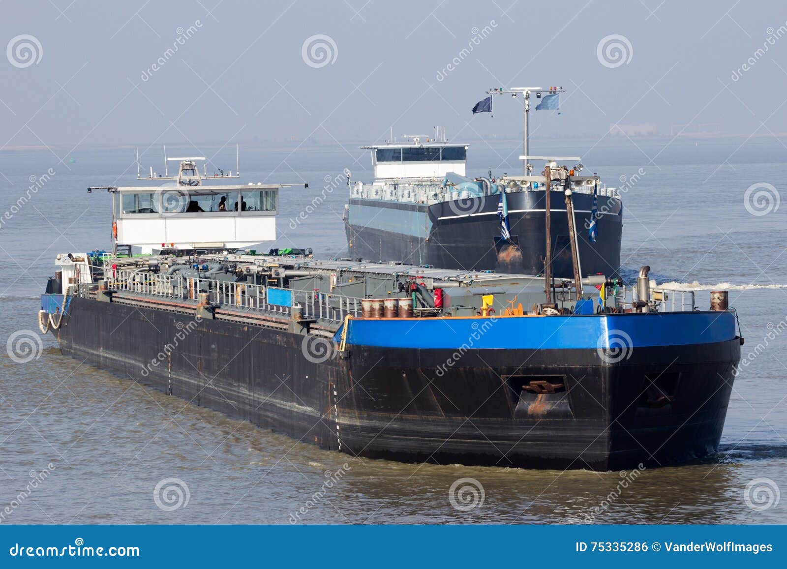 River barges stock photo. Image of waterway, antwerp - 75335286