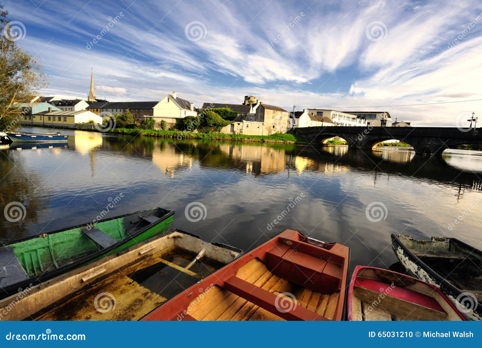 River Barrow stock photo. Image of town, boats, scenic - 65031210