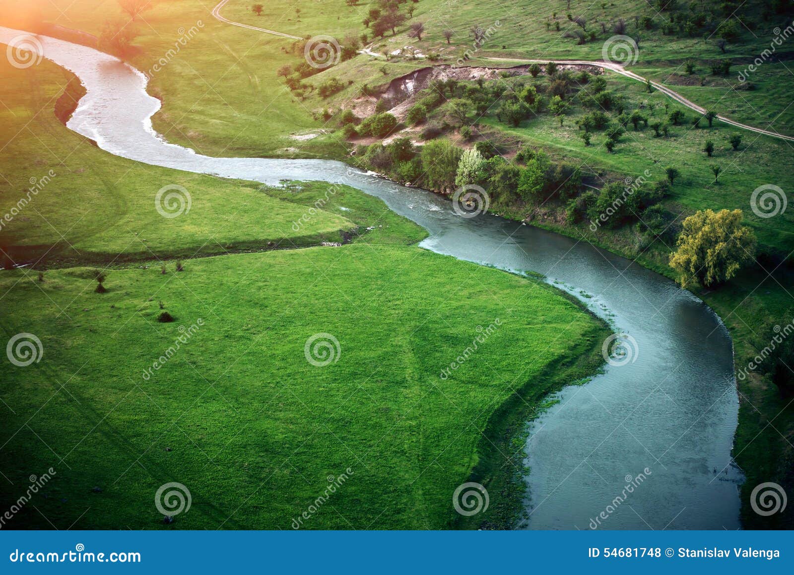 River in a Beautiful Green Nature Reserve Stock Photo - Image of ...