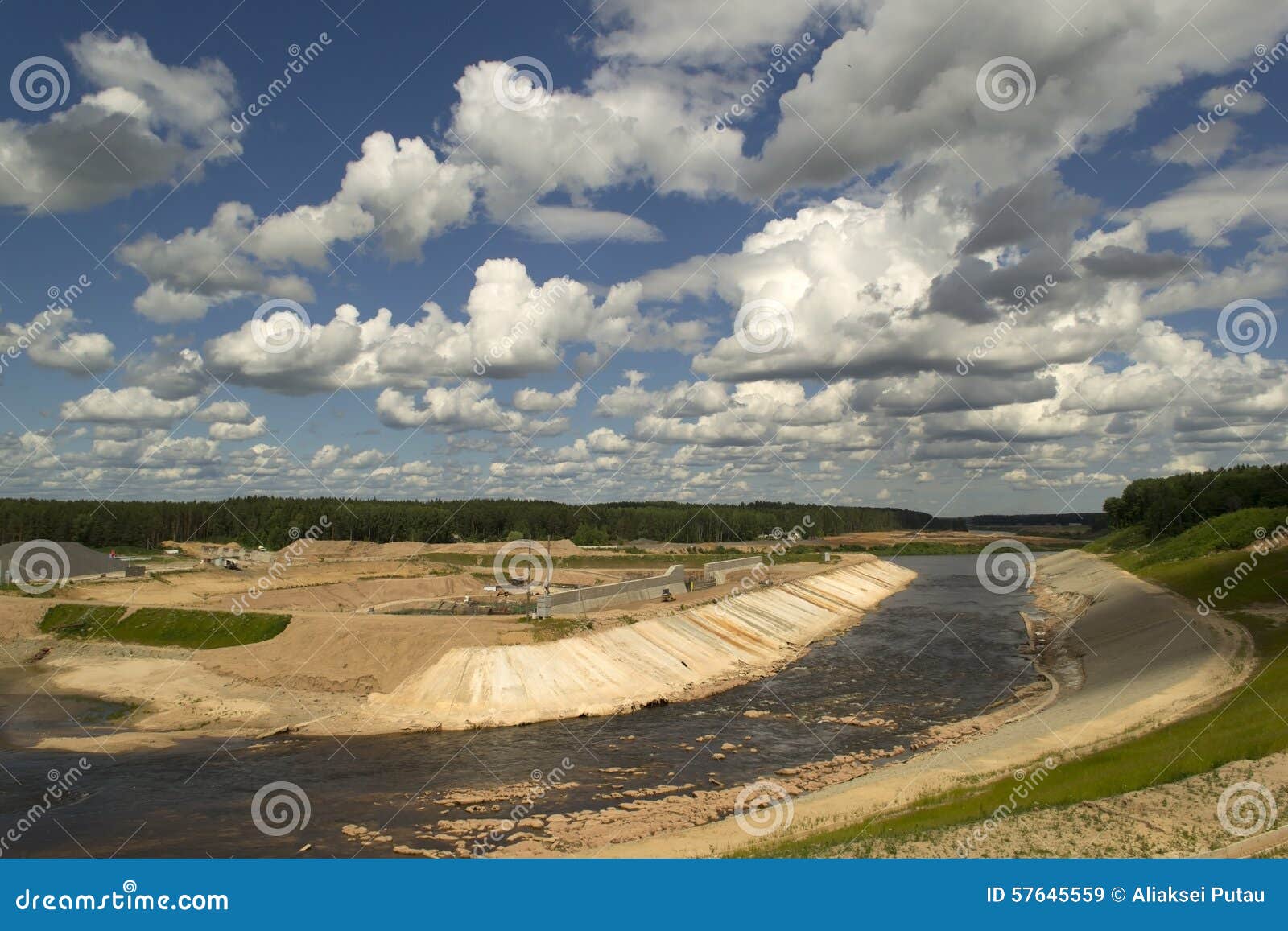 River Bed Changed for Building Dam Stock Image - Image of forest ...