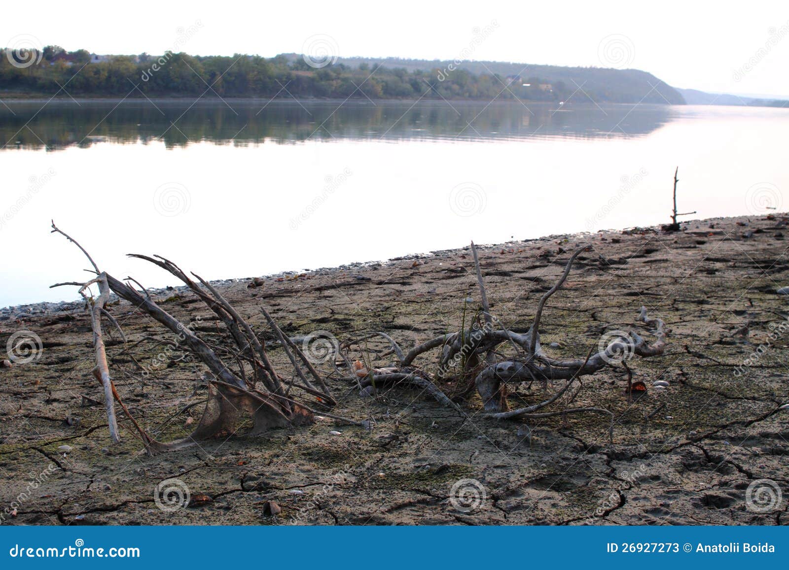 River-bed of the Drying Up River Stock Image - Image of silt, calamity ...