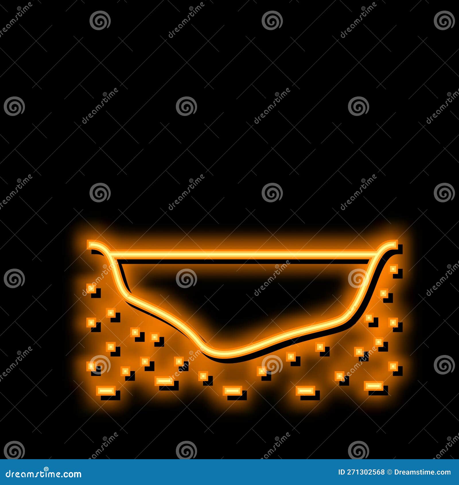 River Bed Neon Glow Icon Illustration Stock Vector - Illustration of ...