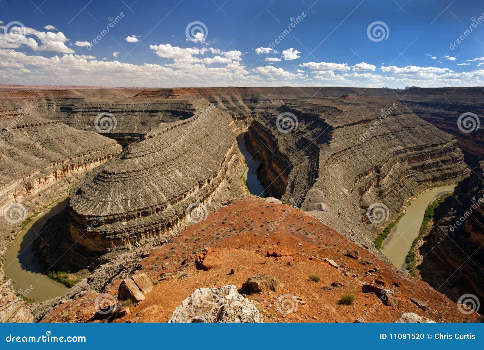 River Bends at Utah S Goosenecks Park Stock Photo - Image of point ...