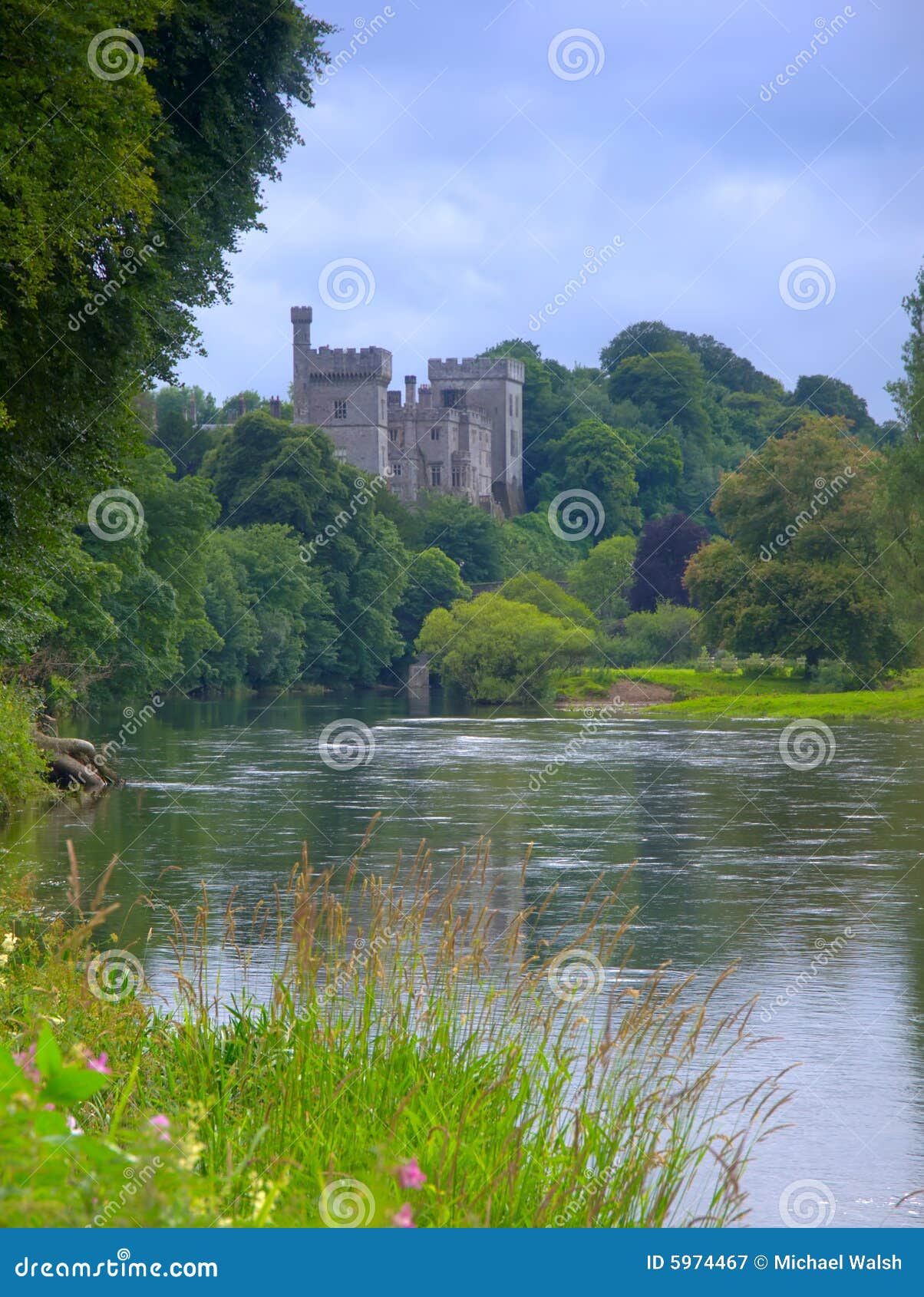 River Blackwater stock image. Image of blue, tower, ireland - 5974467