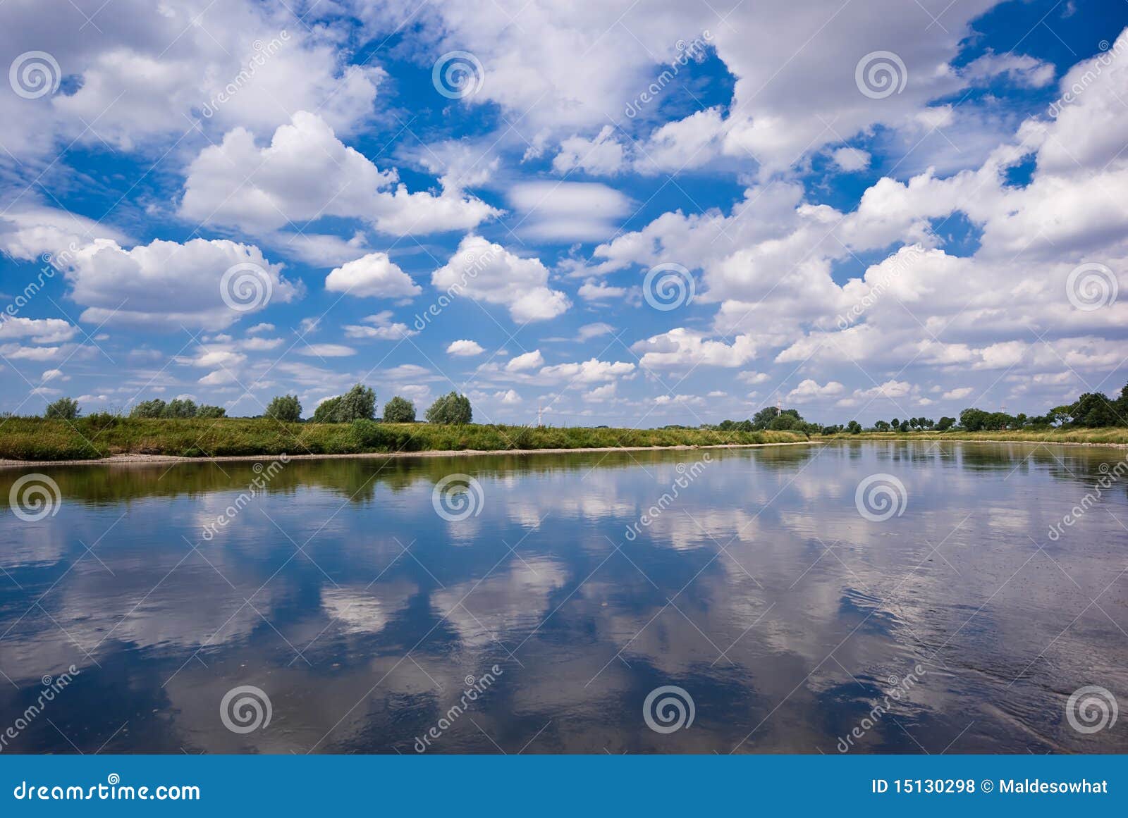 River and a blue sky stock photo. Image of nature, cloud - 15130298