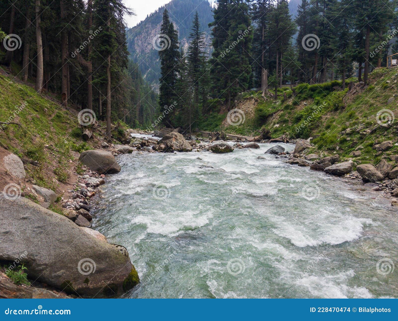 River in Bluewater Kalam Valley Beautiful Scenery for Wallpaper Stock ...