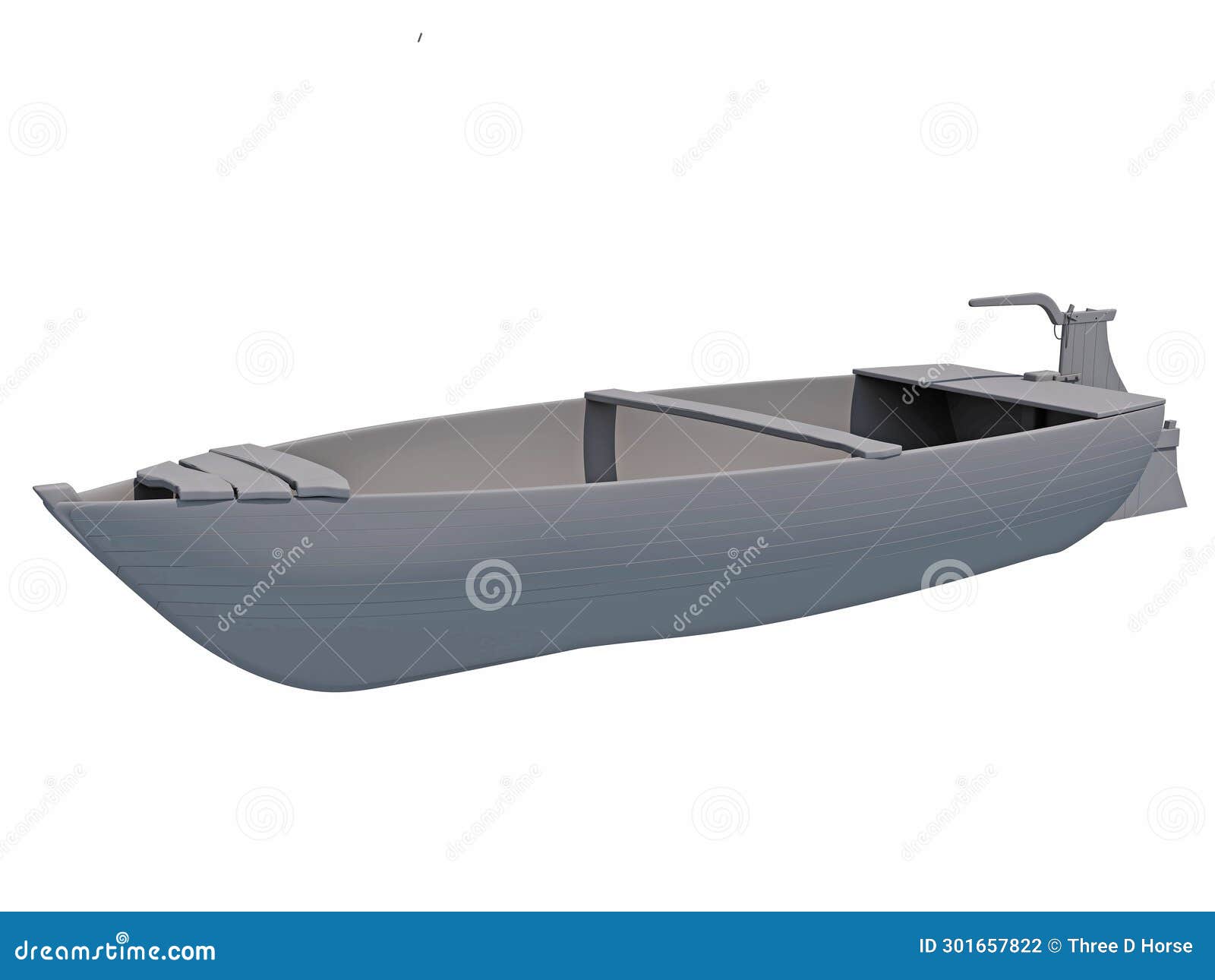 River Boat 3D Rendering On White Background Royalty-Free Stock Image ...