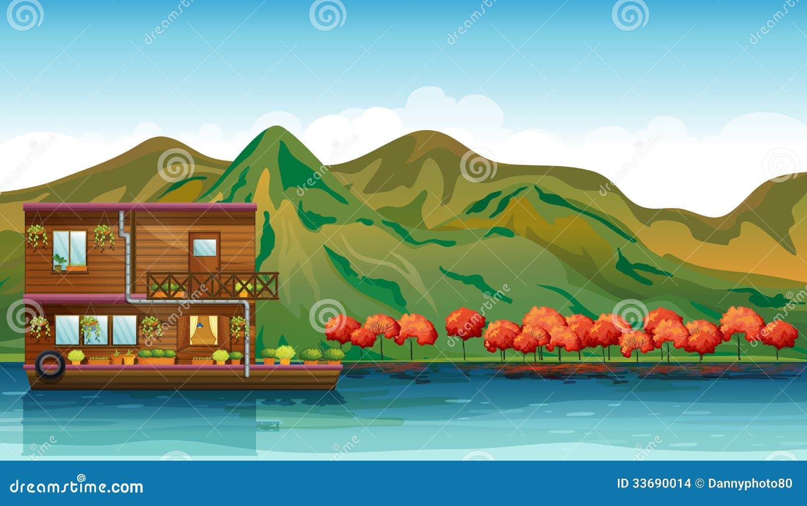 Beautiful Wooden Boathouse Stock Illustrations – 2 Beautiful Wooden ...