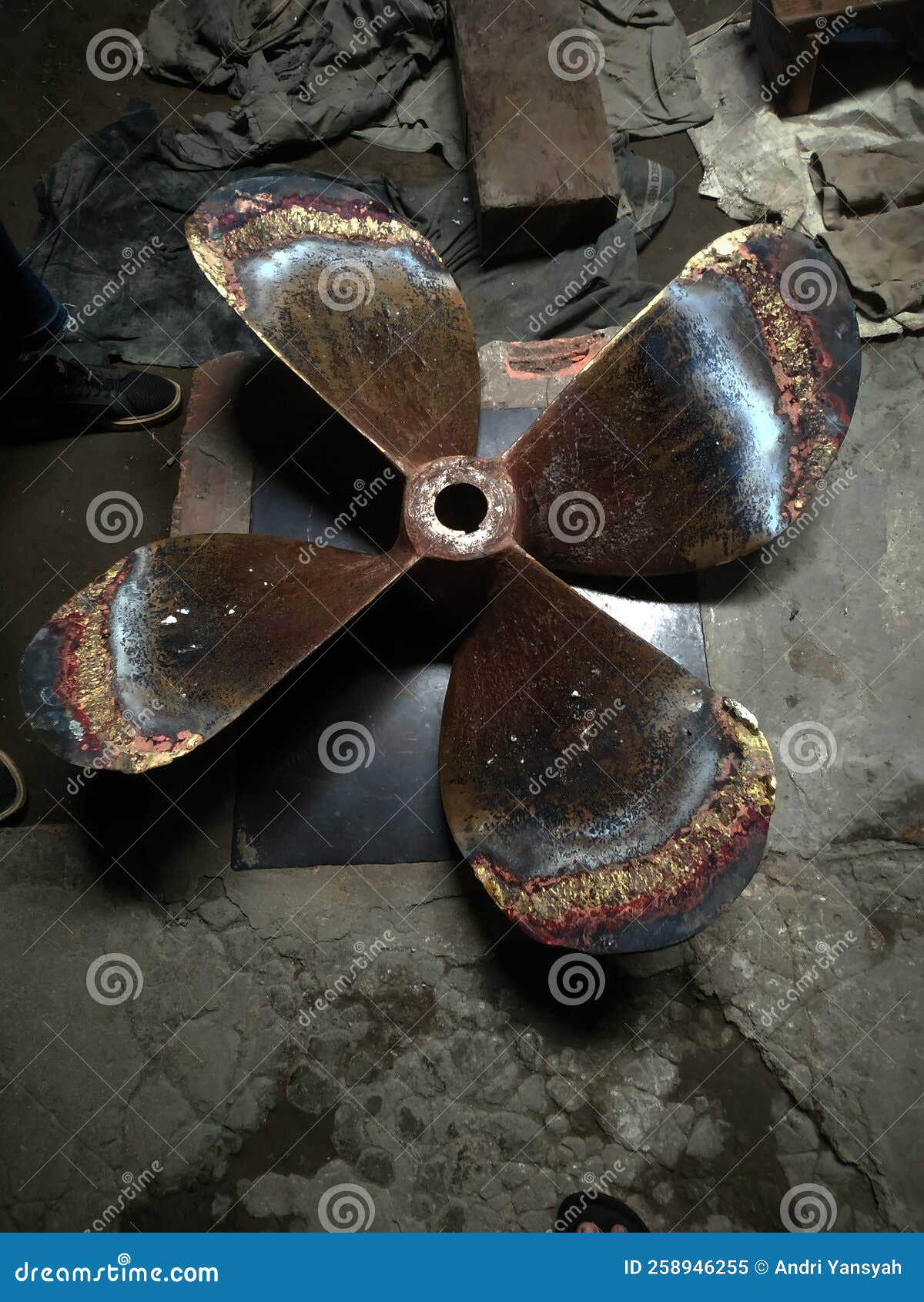 River boat propeller stock image. Image of invertebrate - 258946255