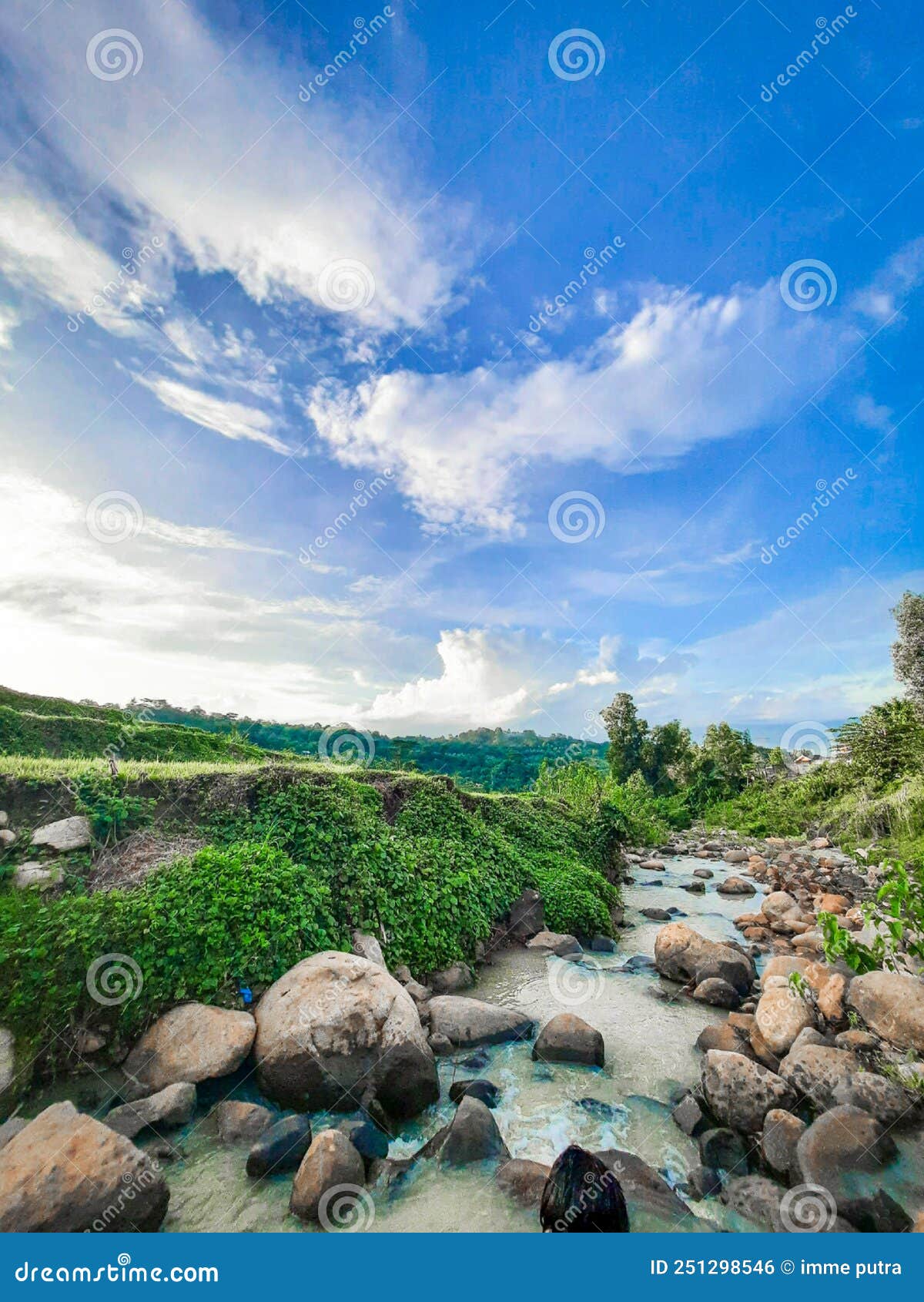 River in bogor regency editorial photo. Image of flower - 251298546