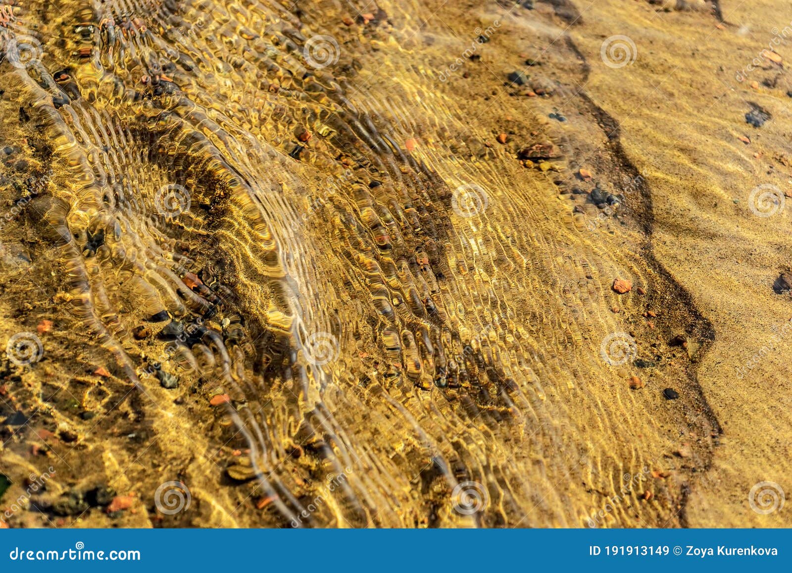 River Bottom Texture on a Sunny July Day Stock Image - Image of blue ...