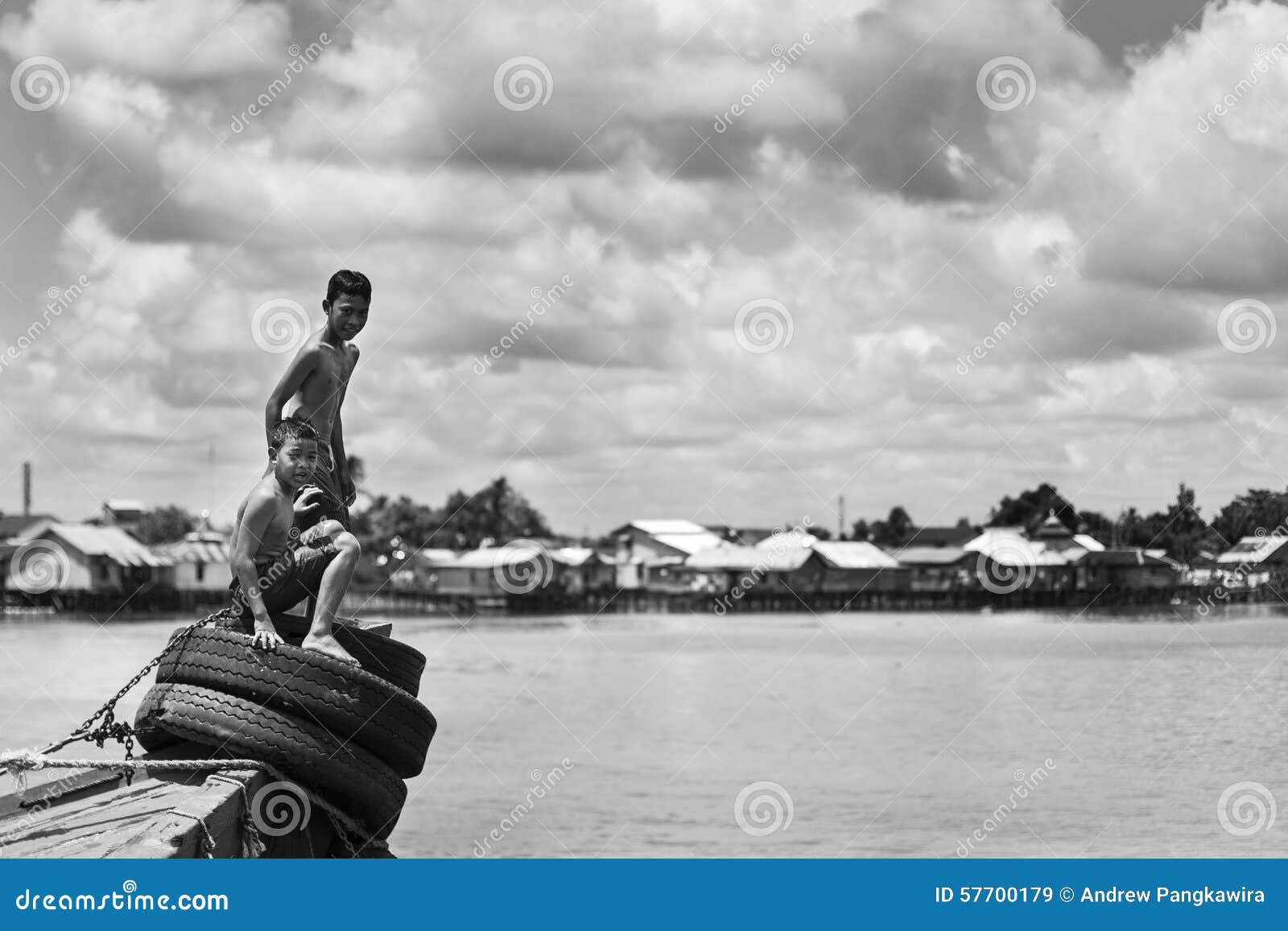 River boy editorial stock image. Image of riverside, indonesia - 57700179