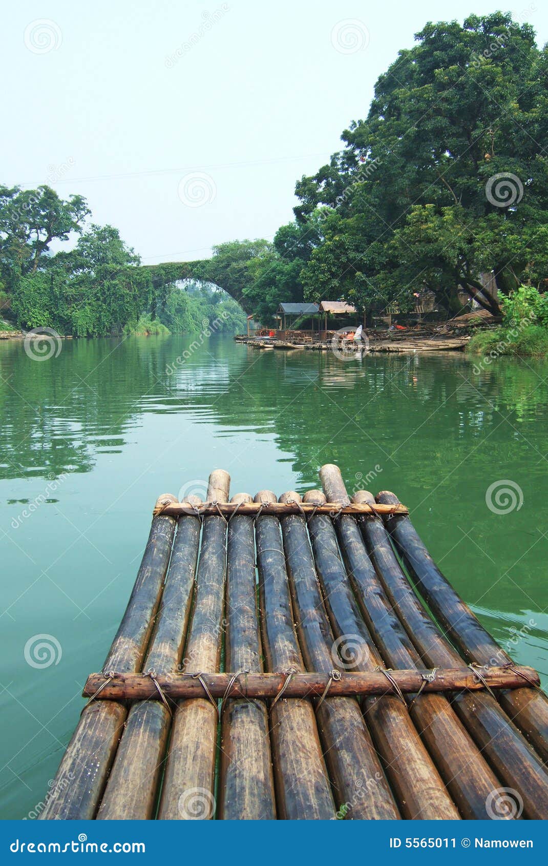 Bamboo Raft At The Li River Stock Photography | CartoonDealer.com #5297030