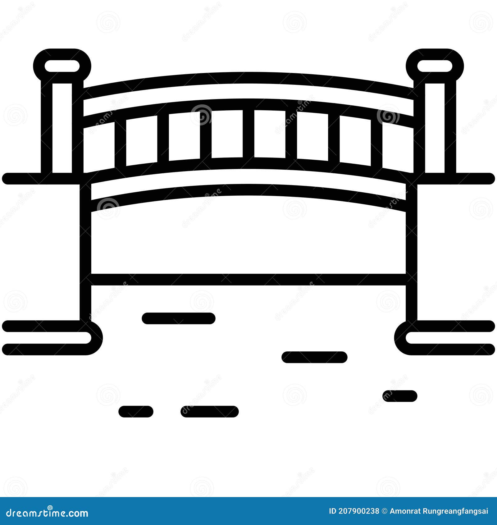 River Bridge Icon, Winter City Related Vector Stock Vector ...