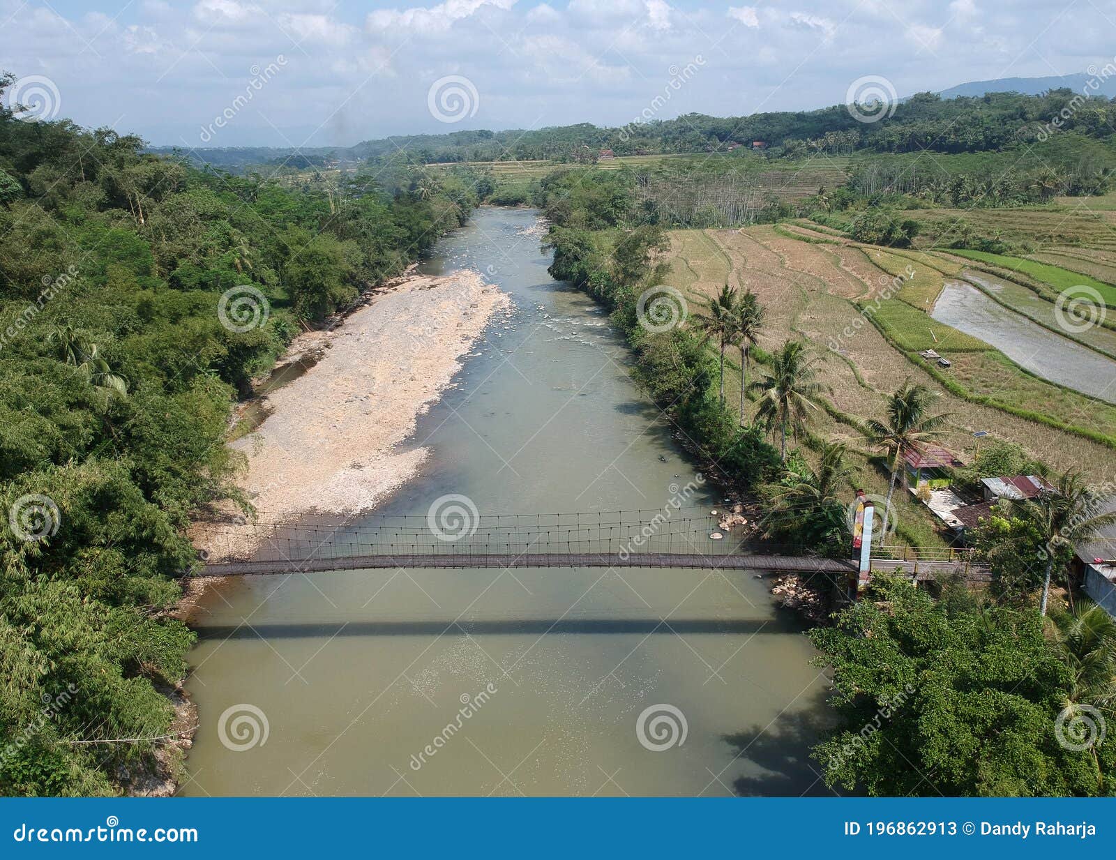 River, Bridge, Rice Field, Mother Nature Stock Image - Image of ...
