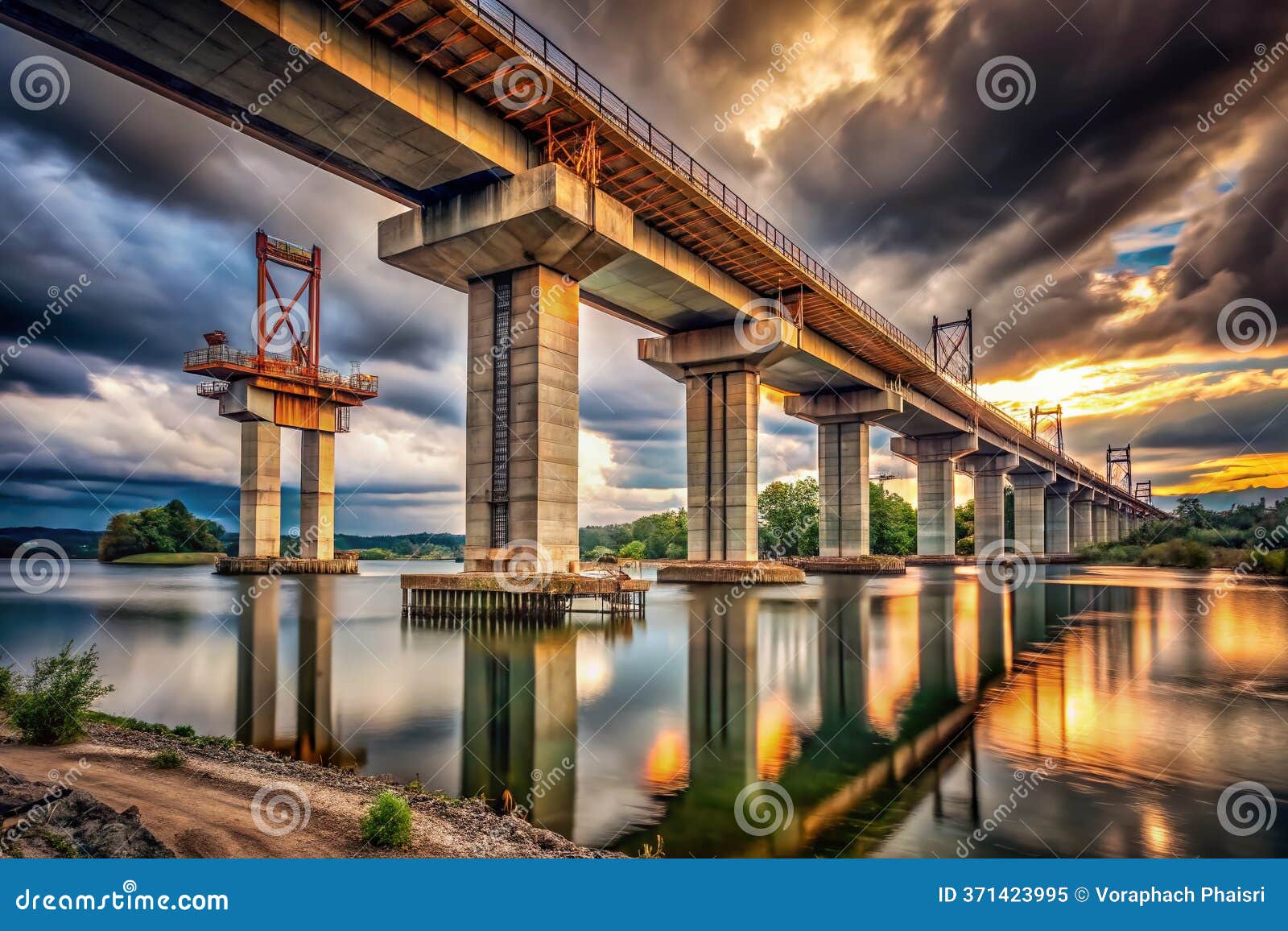Massive Concrete Supports, New Bridge Taking Shape , Foundation ...