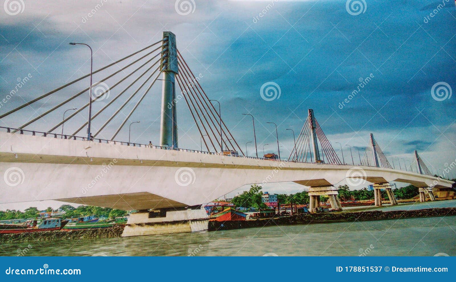 River and brige stock image. Image of brige, overpass - 178851537