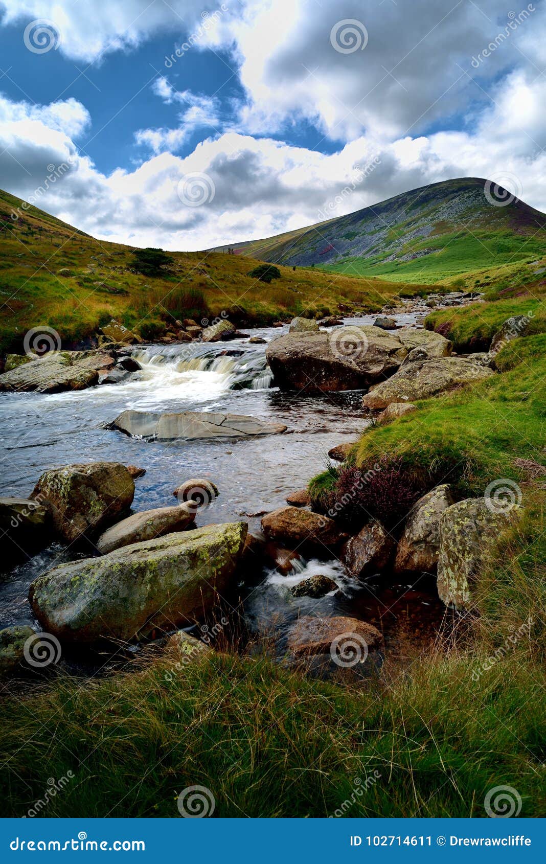 River Caldew weir stock image. Image of england, wainwright - 102714611