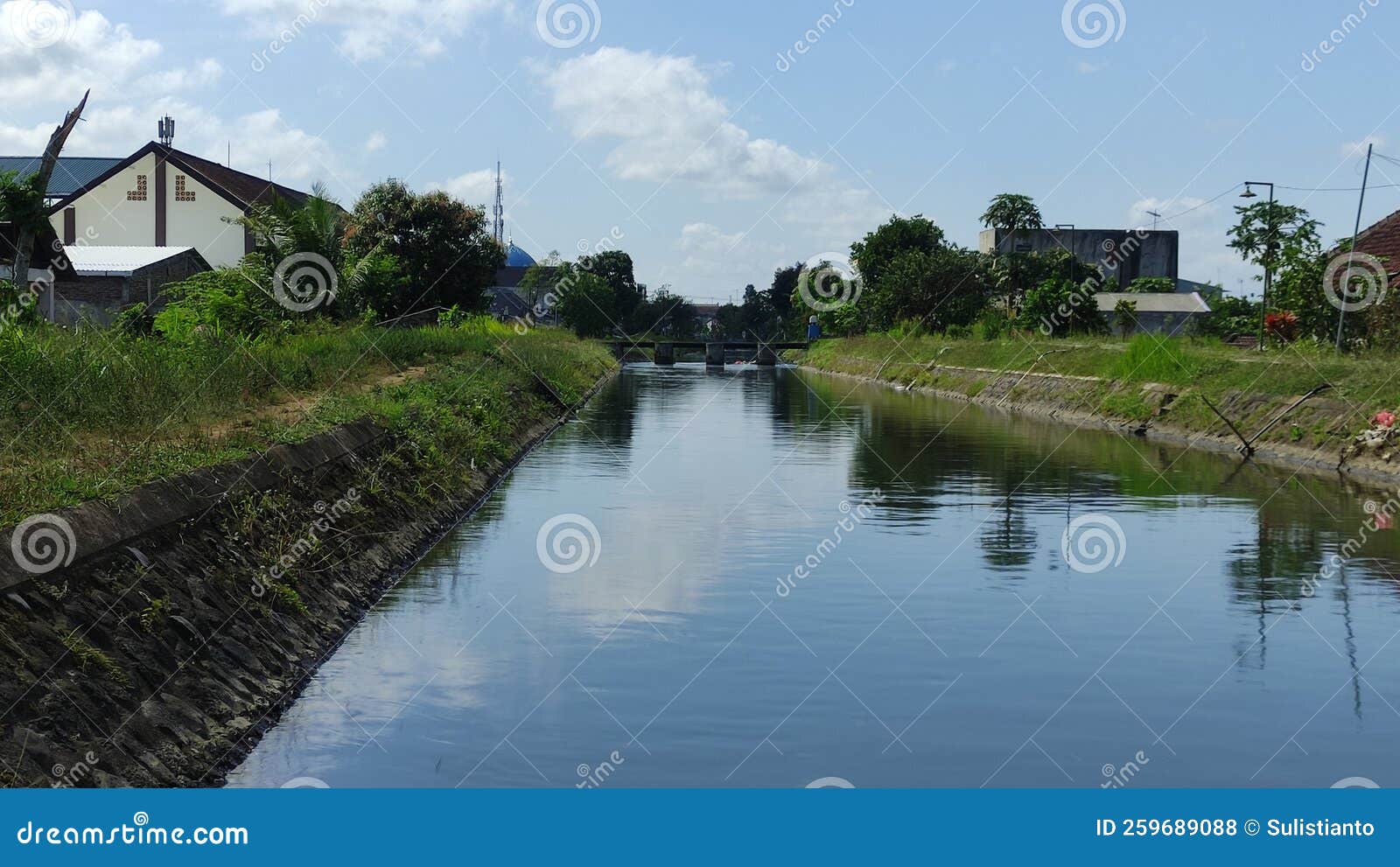River Canals for Irrigating Rice Fields Stock Photo - Image of asia ...