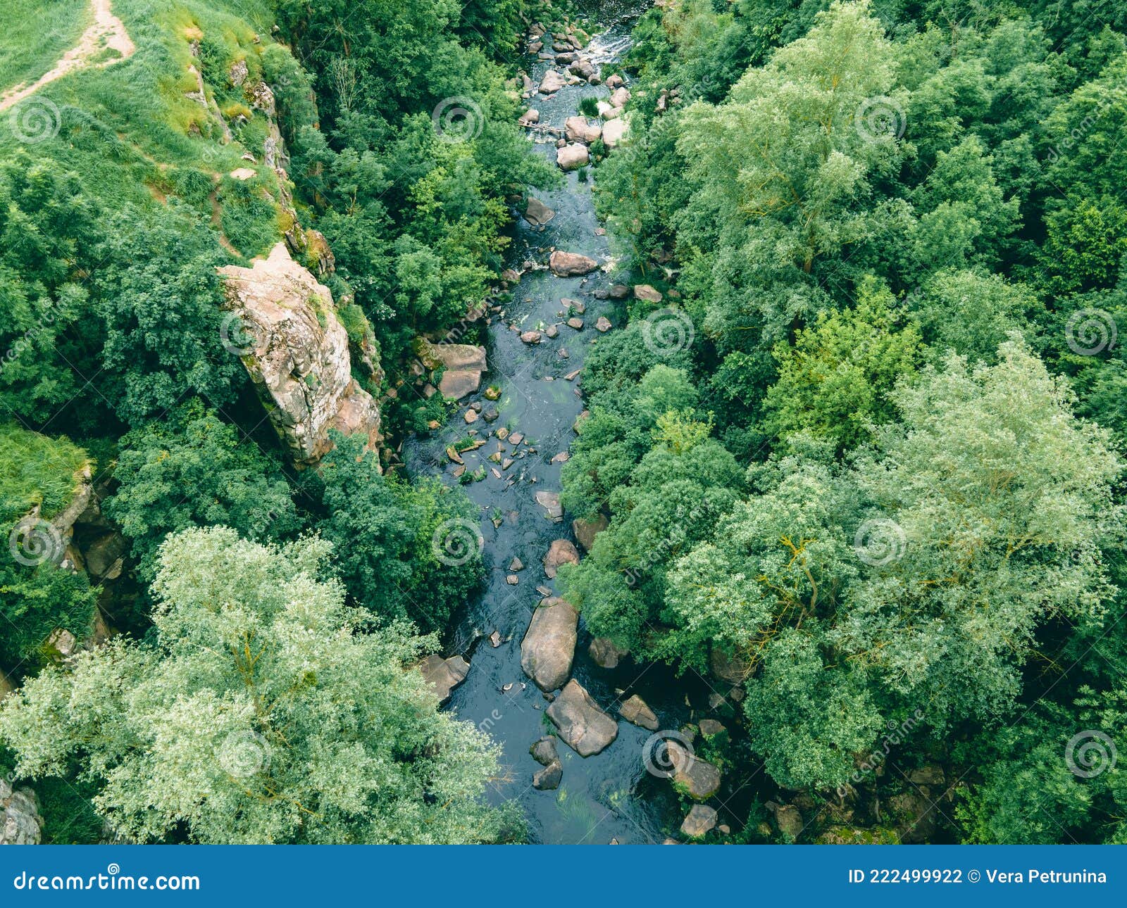River in Canyon Overhead Top View Stock Photo - Image of rural ...