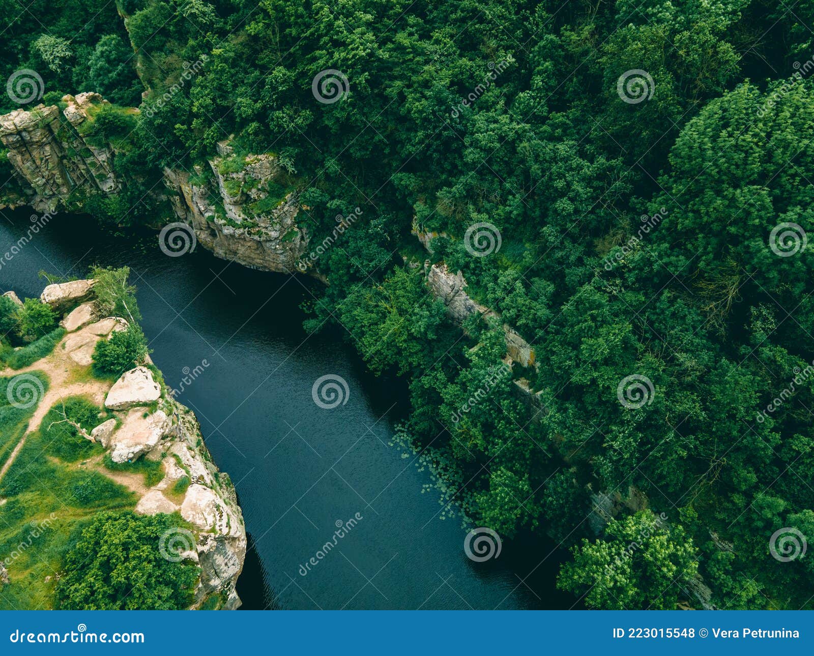 River in Canyon Overhead Top View Stock Photo - Image of beautiful ...
