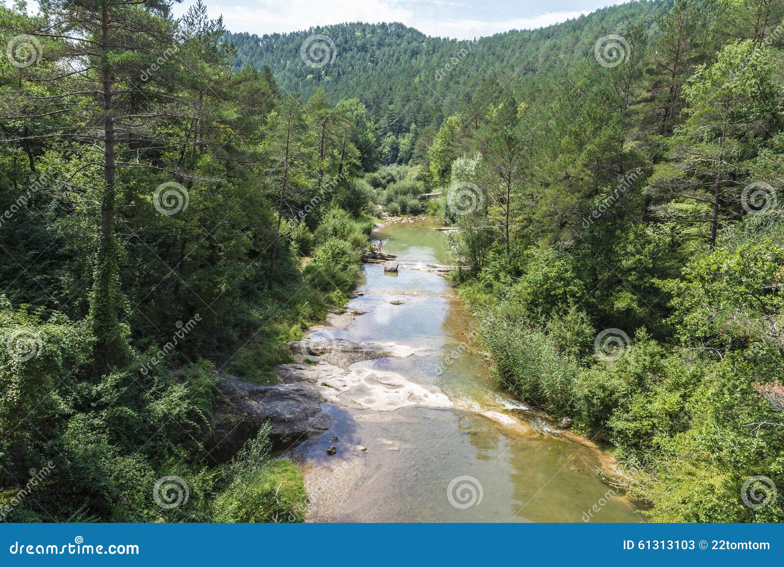 River in Catalonia, Spain stock image. Image of falling - 61313103