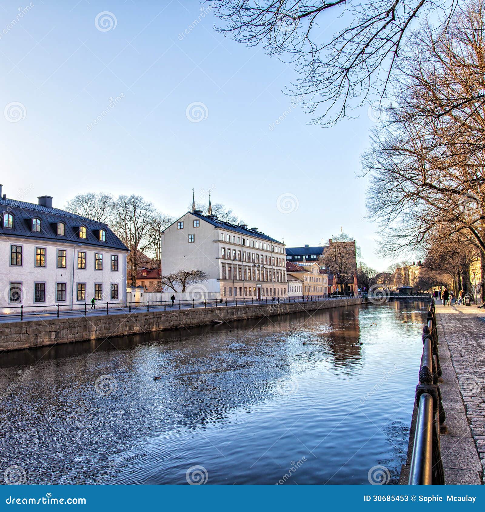 River in central Uppsala stock image. Image of uppsala - 30685453
