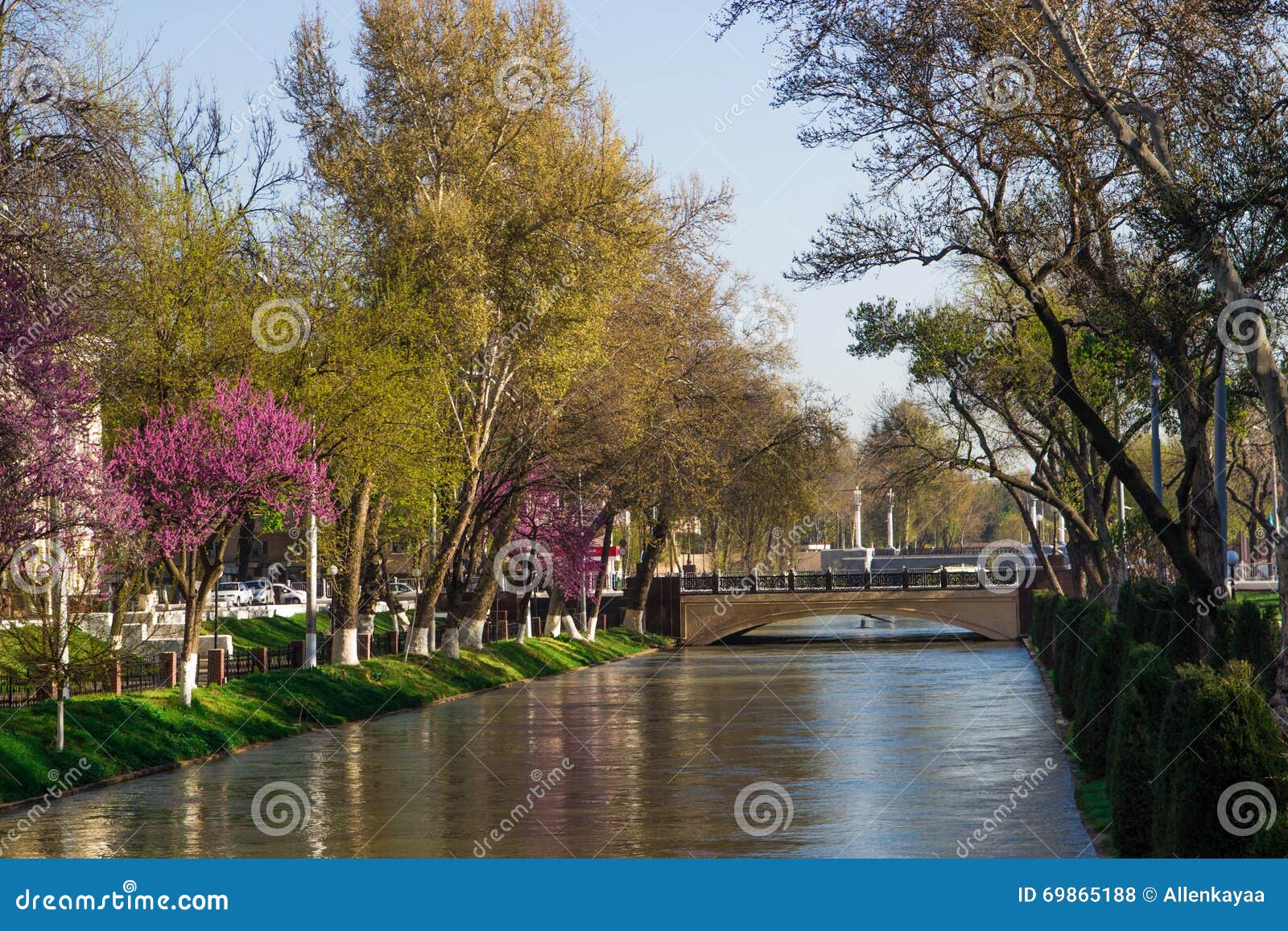 River in the Centre of the Tashkent, Uzbekistan Stock Photo - Image of ...