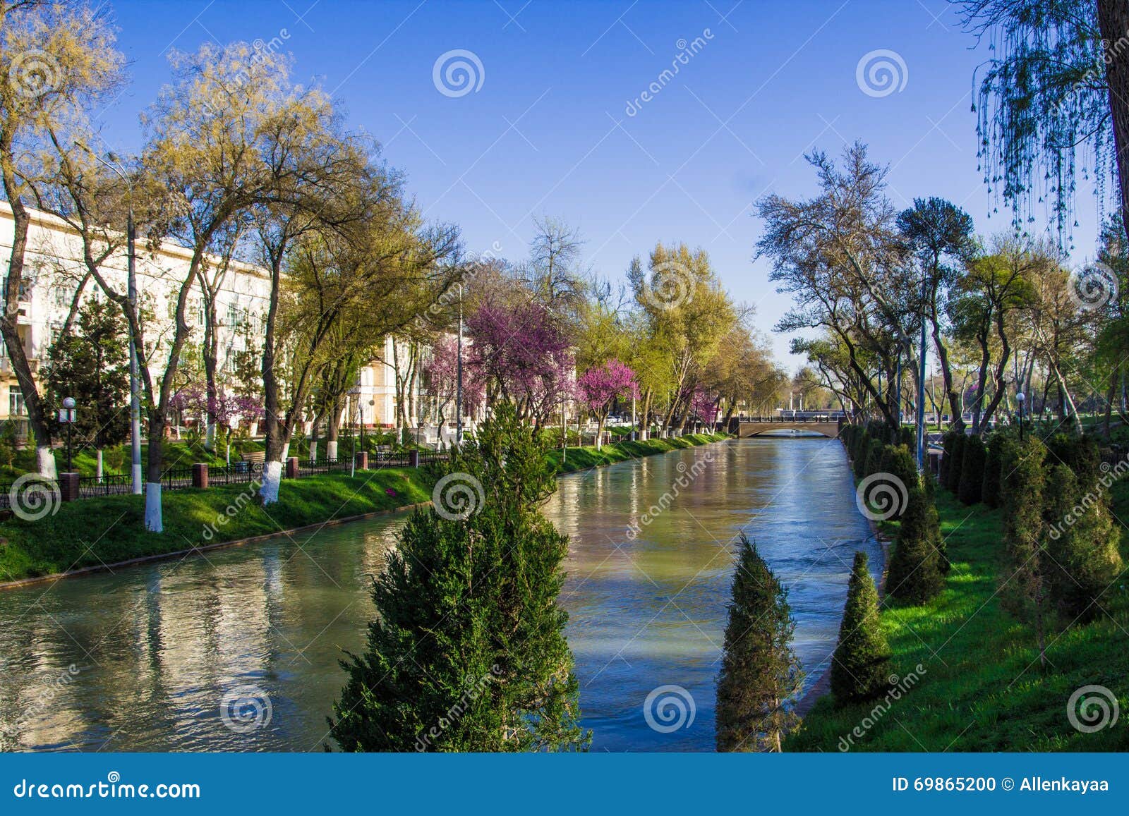 River in the Centre of the Tashkent, Uzbekistan Stock Photo - Image of ...