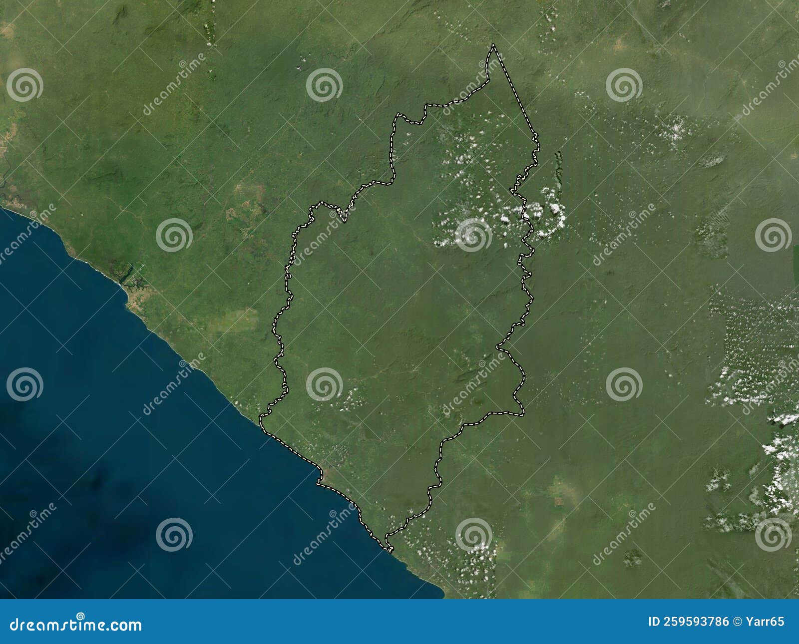 River Cess, Liberia. High-res Satellite. No Legend Stock Illustration ...