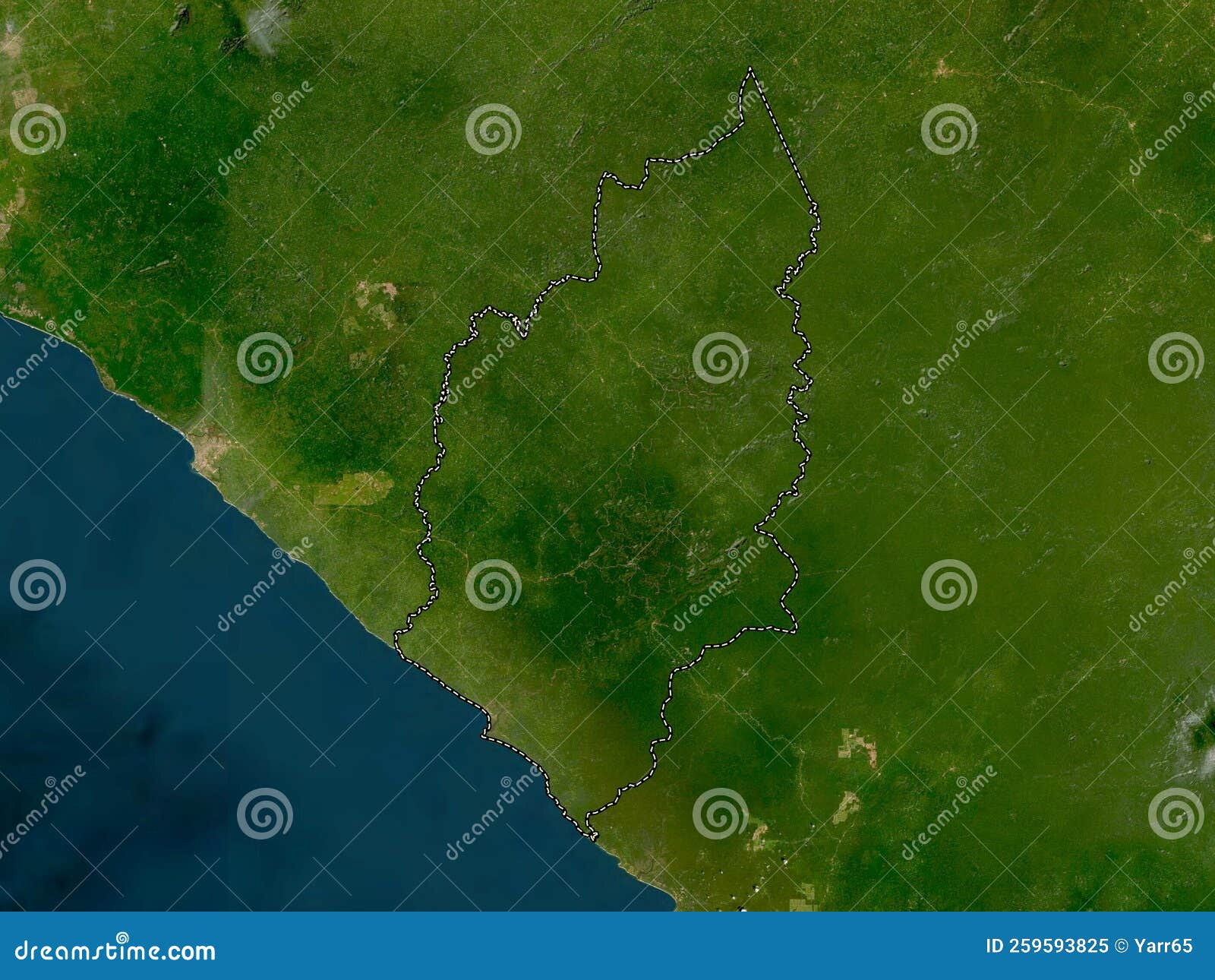 River Cess, Liberia. Low-res Satellite. No Legend Stock Illustration ...