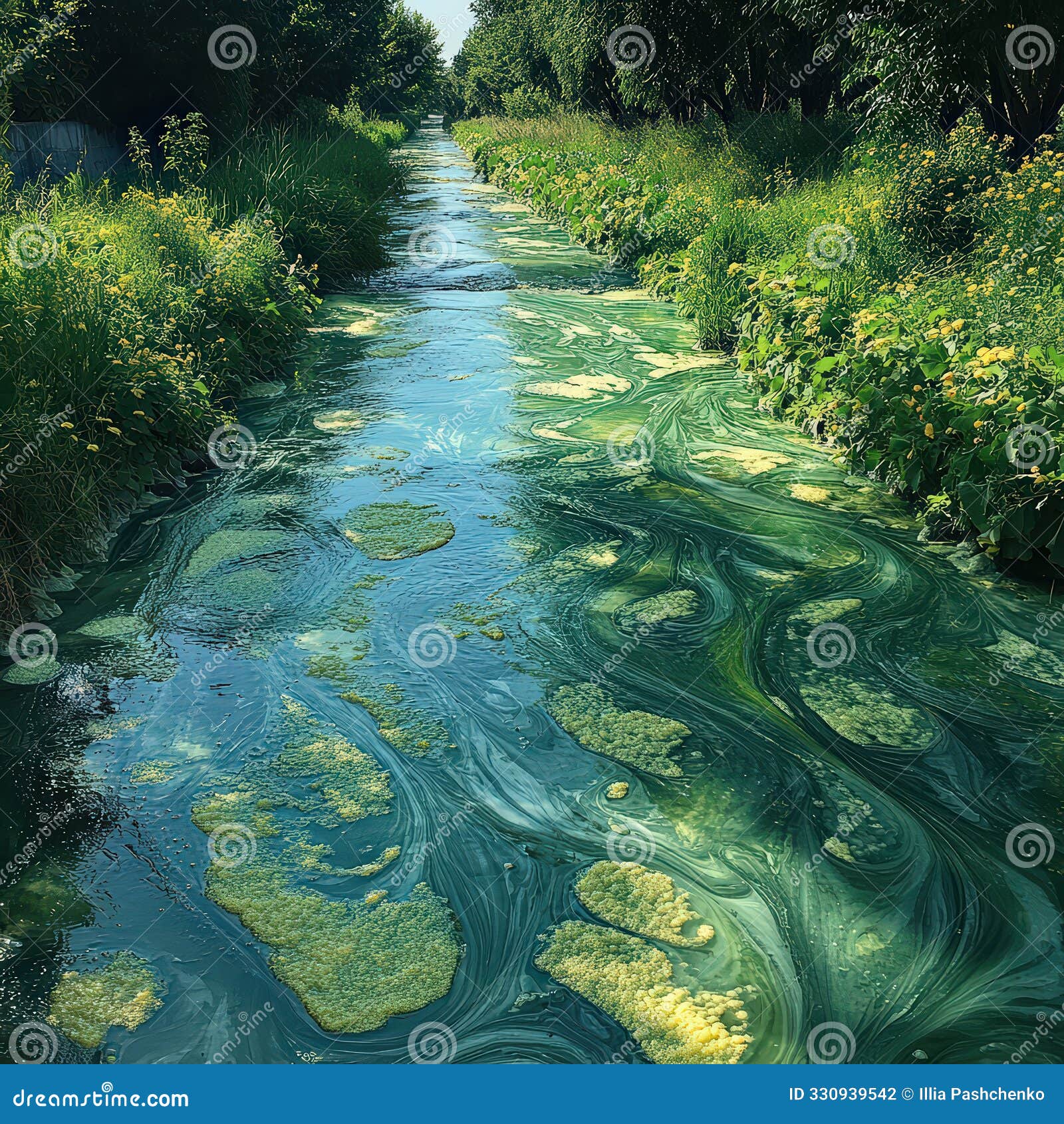 River Choked With Plastic Bottles And Bags, Showing The Devastating ...