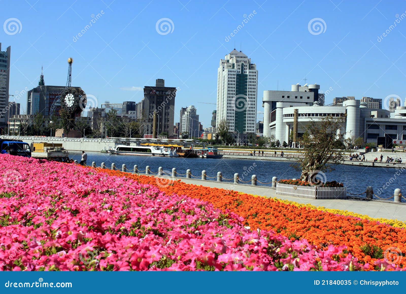 River and City Area in Tianjin, China Editorial Image - Image of ...