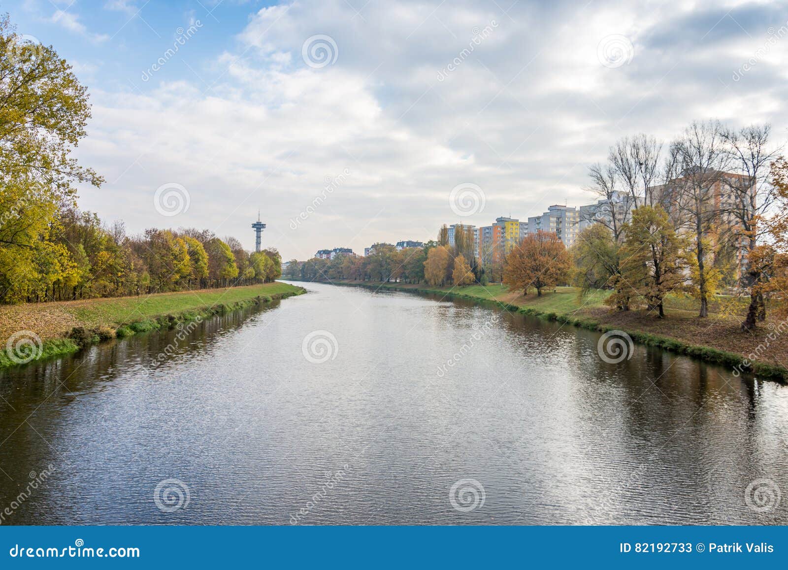 The River in the City Center with a View. Stock Image - Image of ...