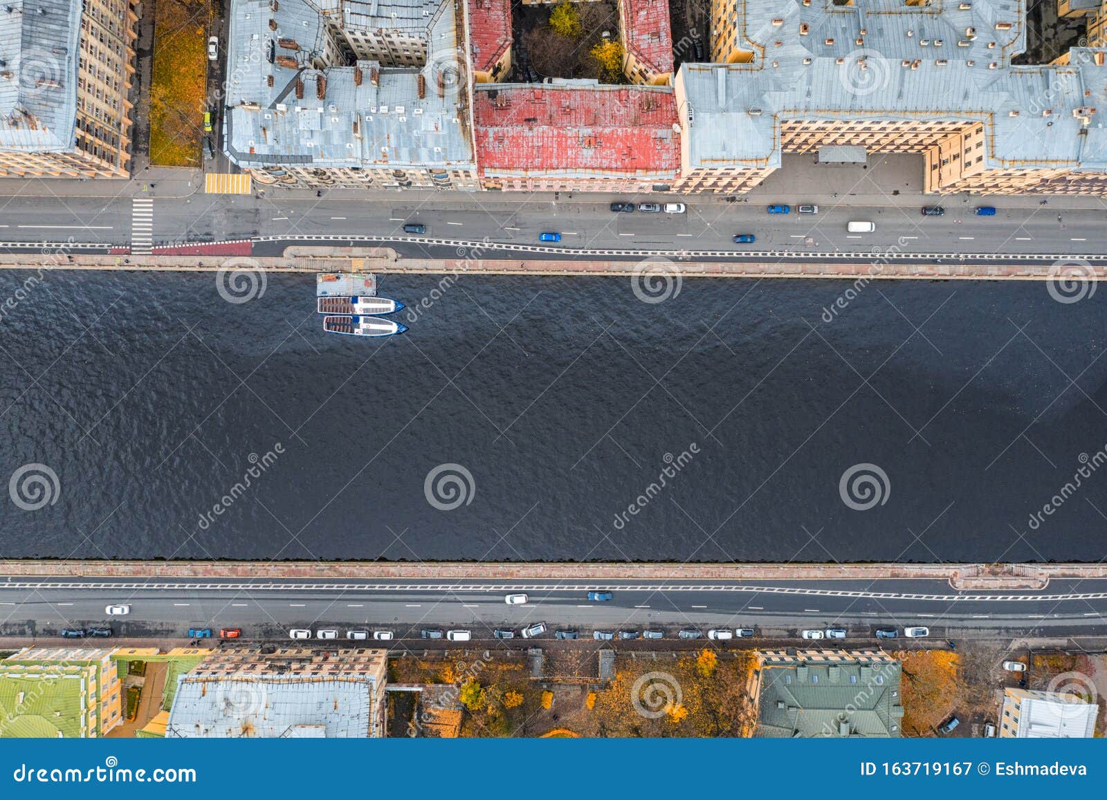 River in the city top view stock image. Image of city - 163719167