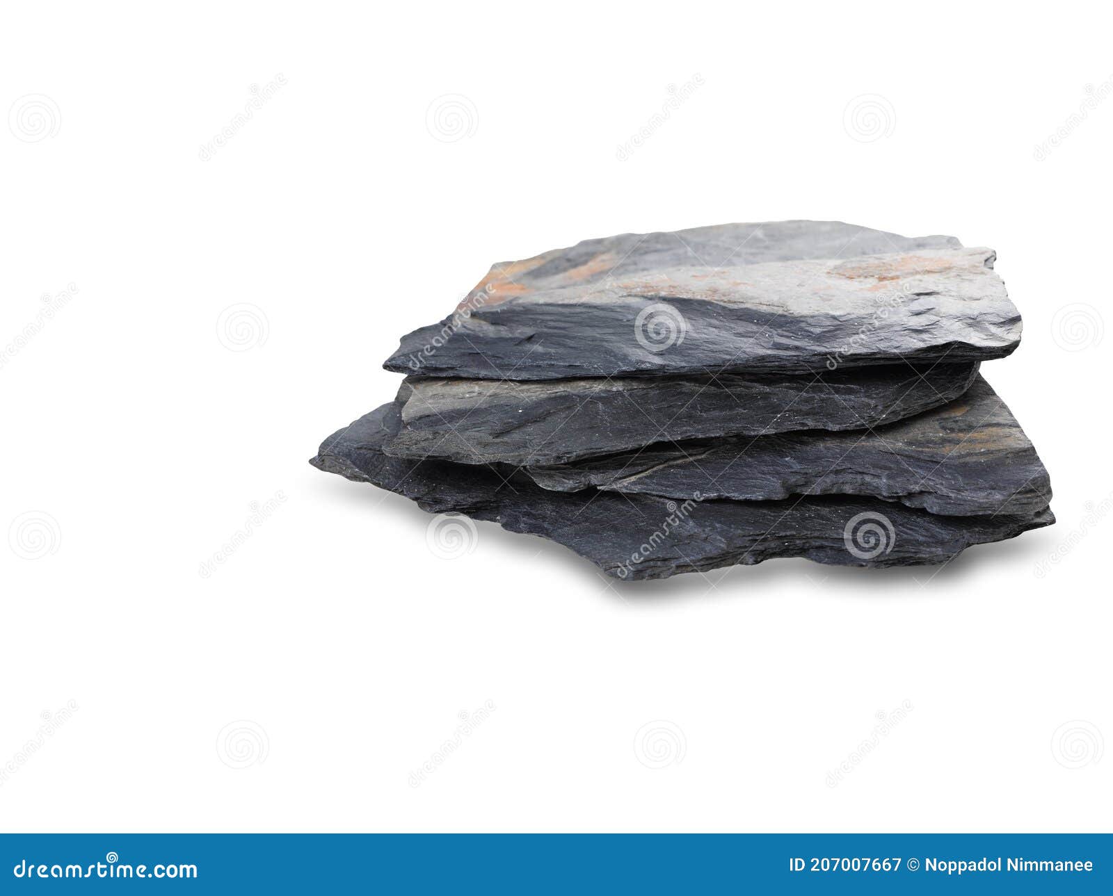 River Cladding Stone and Pumice Stone Isolated on White Background ...