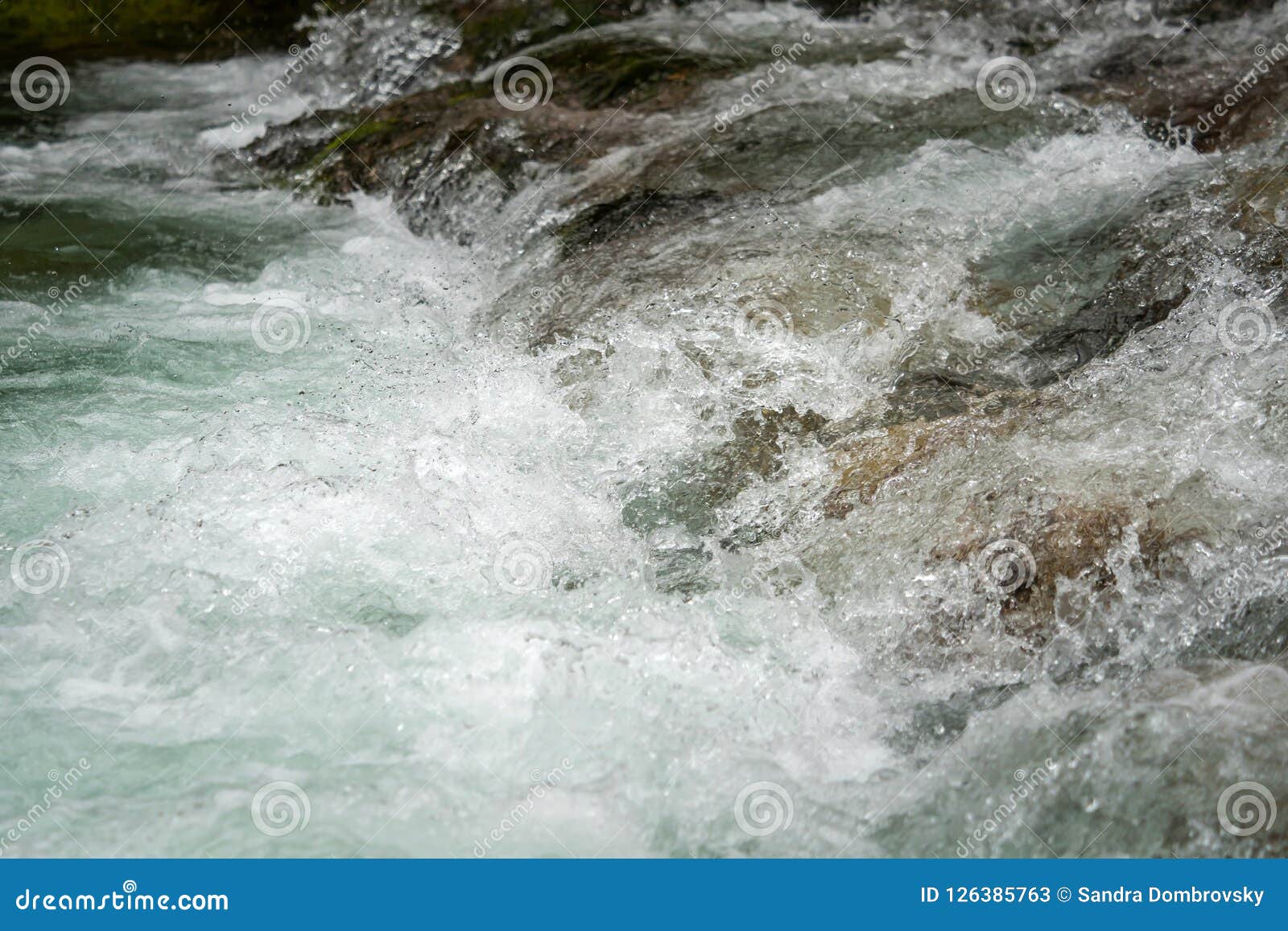 A River of Clear Water Flows Fast Stock Image - Image of fishing ...