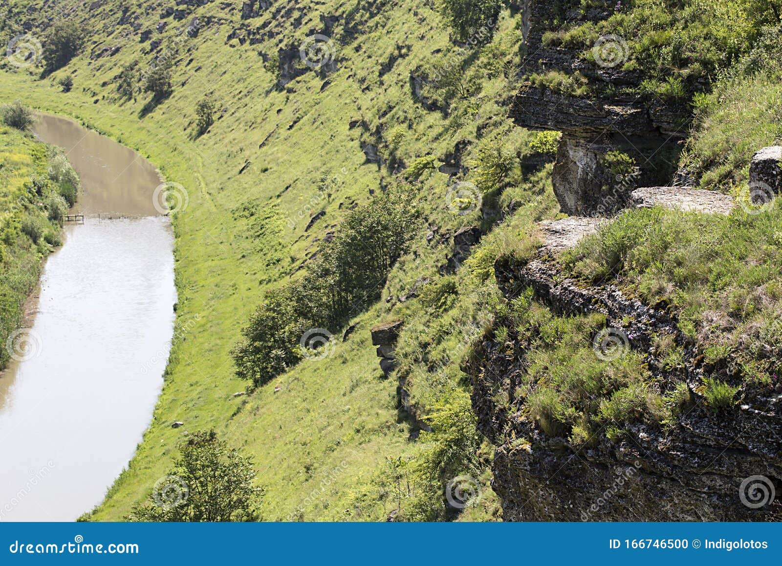 River and cliff stock photo. Image of reflection, river - 166746500