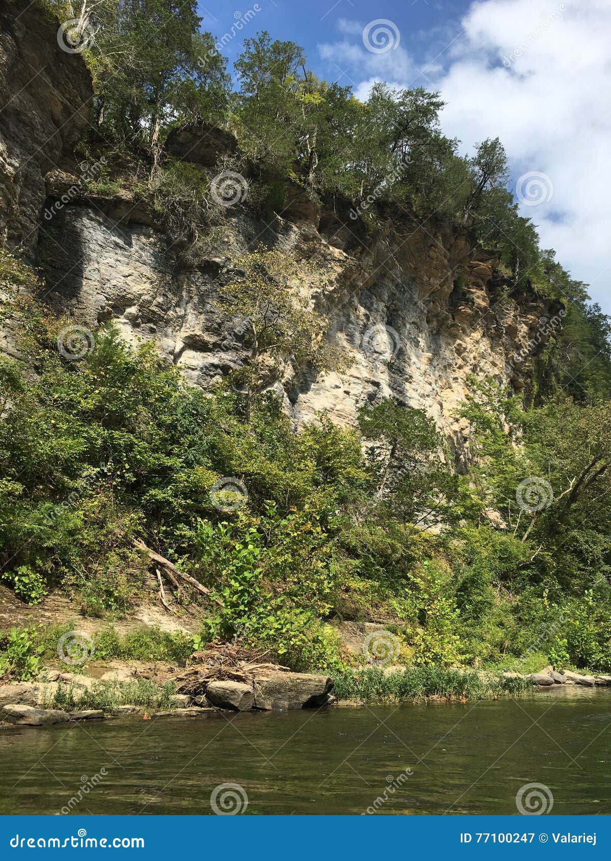 River Cliffside stock image. Image of state, clouds, cliffside - 77100247