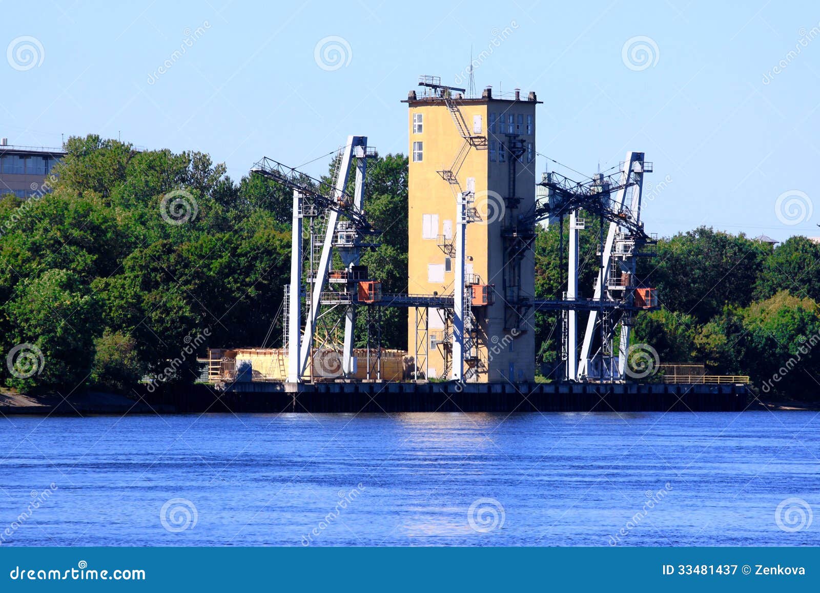 River Complex for Cargo Lifting Stock Image - Image of lifting ...