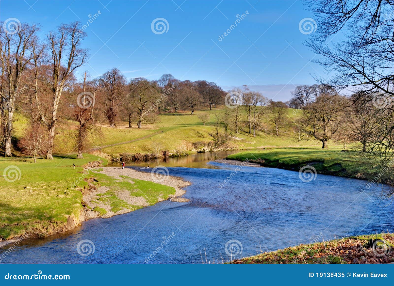 River in countryside stock image. Image of receding, levens - 19138435