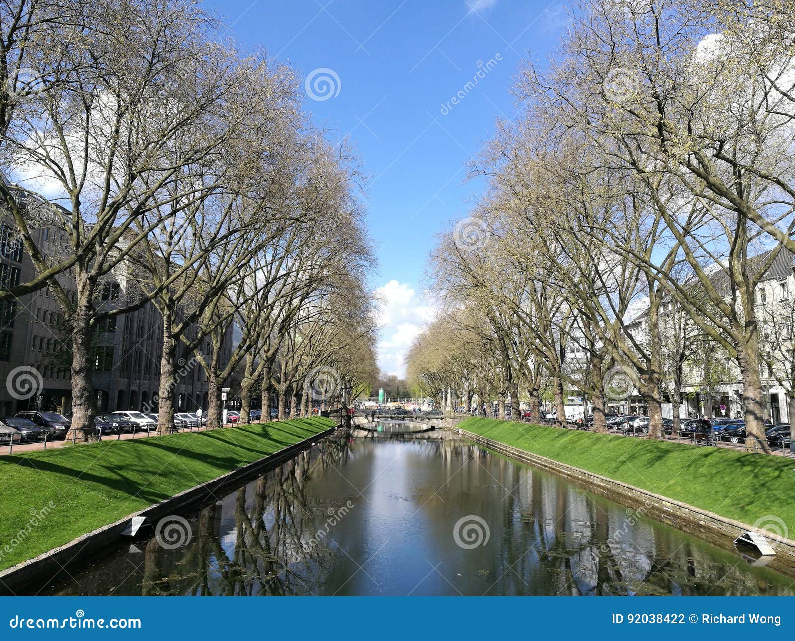 River Crossing the Dusseldorf City Center Editorial Photography - Image ...