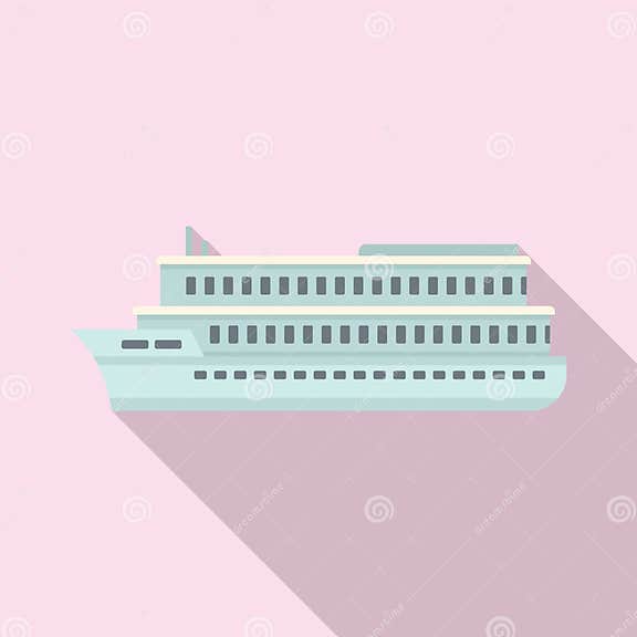 River Cruise Icon, Flat Style Stock Vector - Illustration of graphic ...