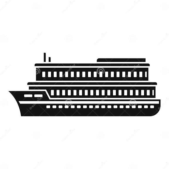 River Cruise Icon, Simple Style Stock Vector - Illustration of graphic ...