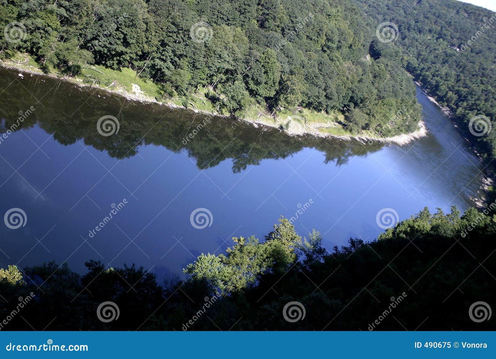 River curve stock image. Image of woods, summer, river - 490675