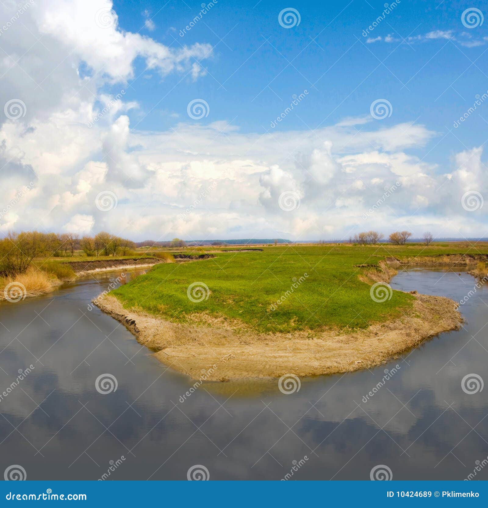 River curve landscape stock image. Image of spring, ground - 10424689