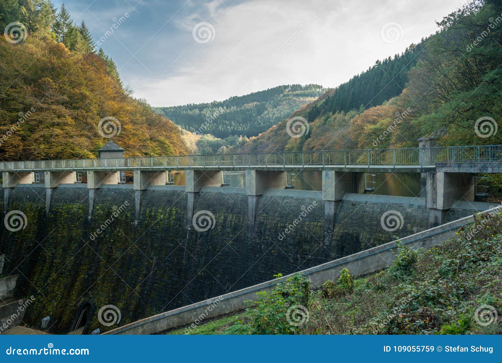 River Dam of the Dhron River in Germany Stock Image - Image of times ...