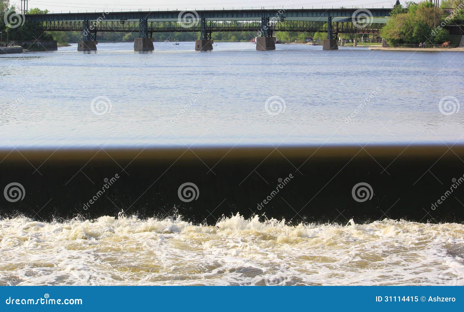 River dam stock image. Image of sunshine, trail, nature - 31114415